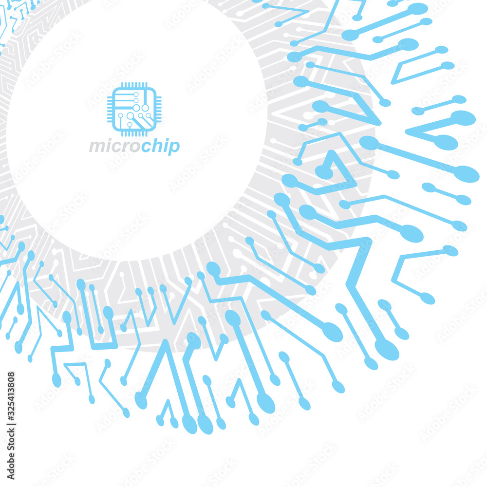 Vector circuit board with electronic components of technology device ...