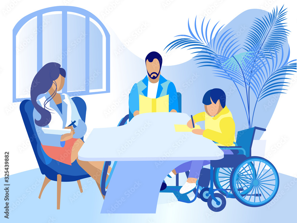 Educational Recreation for People with Disability. Man in Wheelchair ...