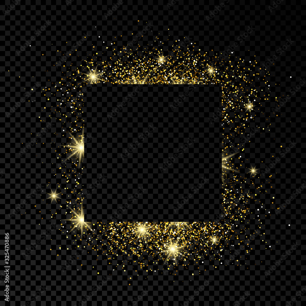 Greeting card with golden glitter background Stock Vector | Adobe Stock