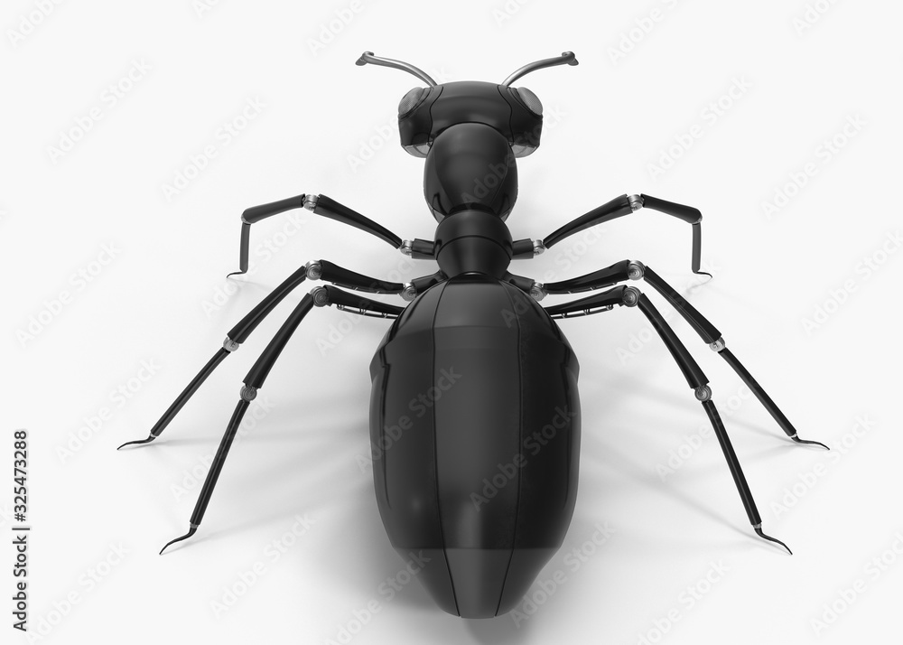 Mechanical ant. 3d Render, vray render+ pbr material Stock Illustration ...