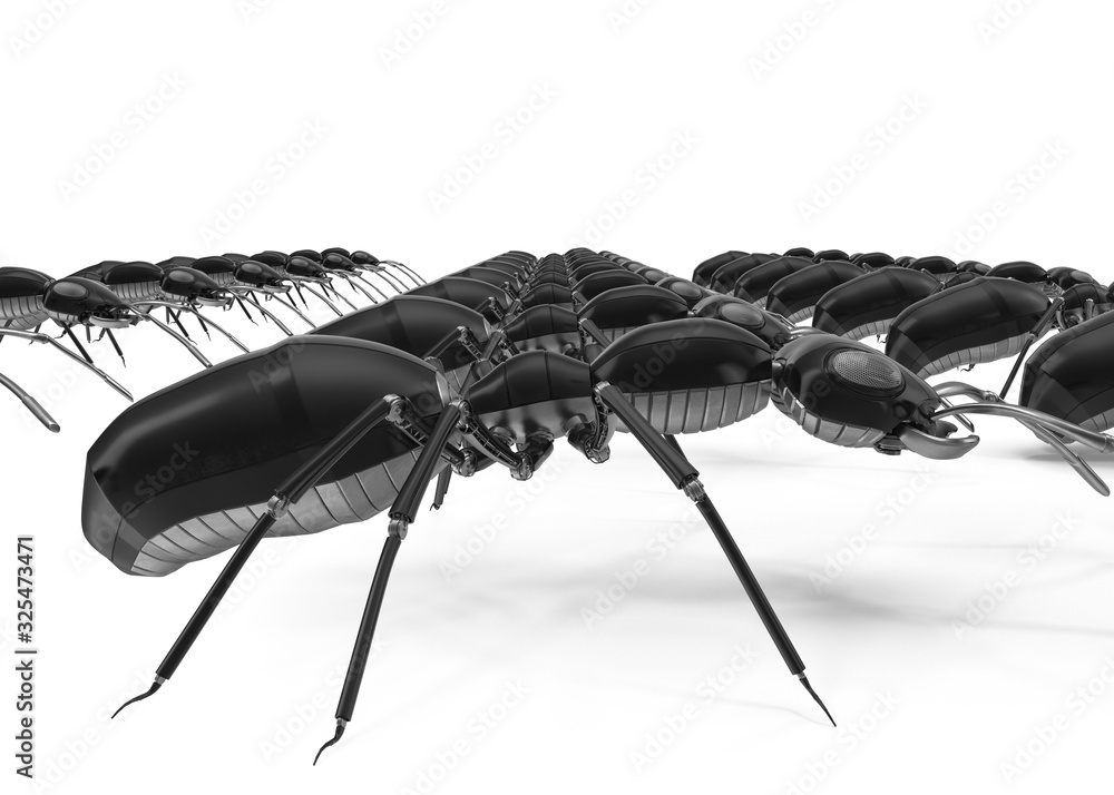 Mechanical ant. 3d Render, vray render+ pbr material Stock Illustration ...