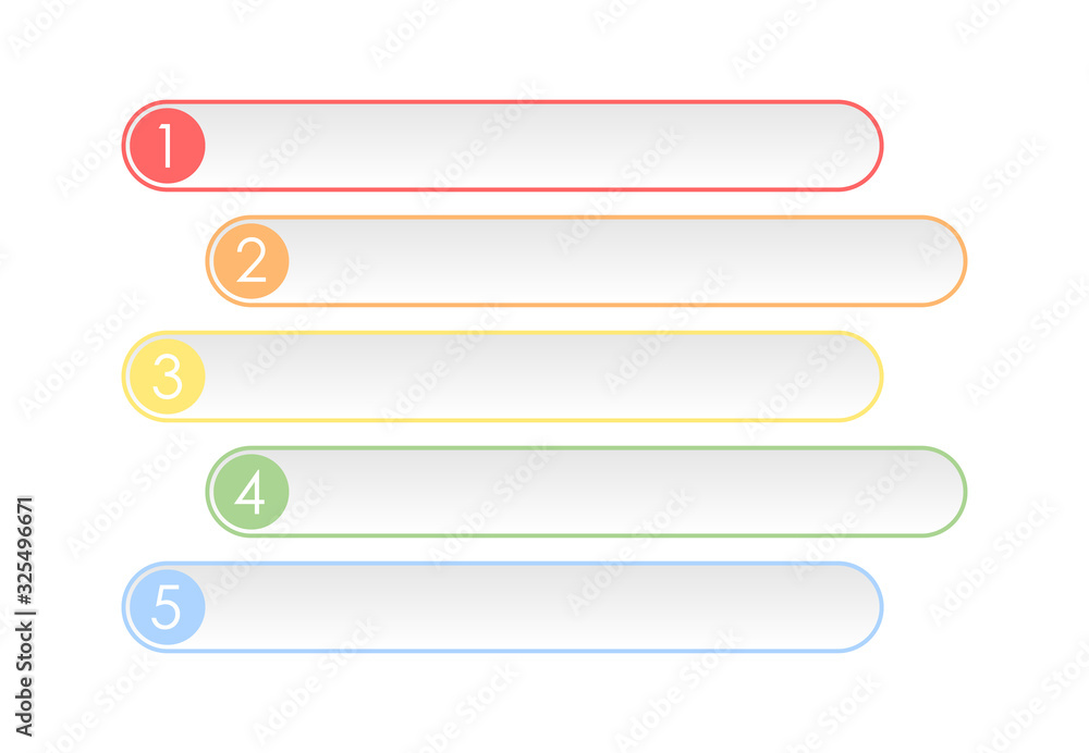 Infographic 5 step timeline template. Business graphic elements number ...