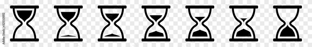 Hourglass Icon Black | Hourglasses | Time Symbol | Sandglass Logo ...