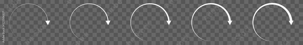 Arrow Icon White | Circle Arrows | Infographic Illustration | Direction ...