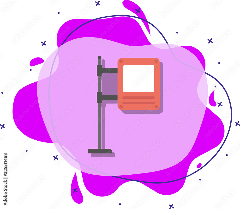 Digital billboard colored icon. Simple color vector of road signs and ...