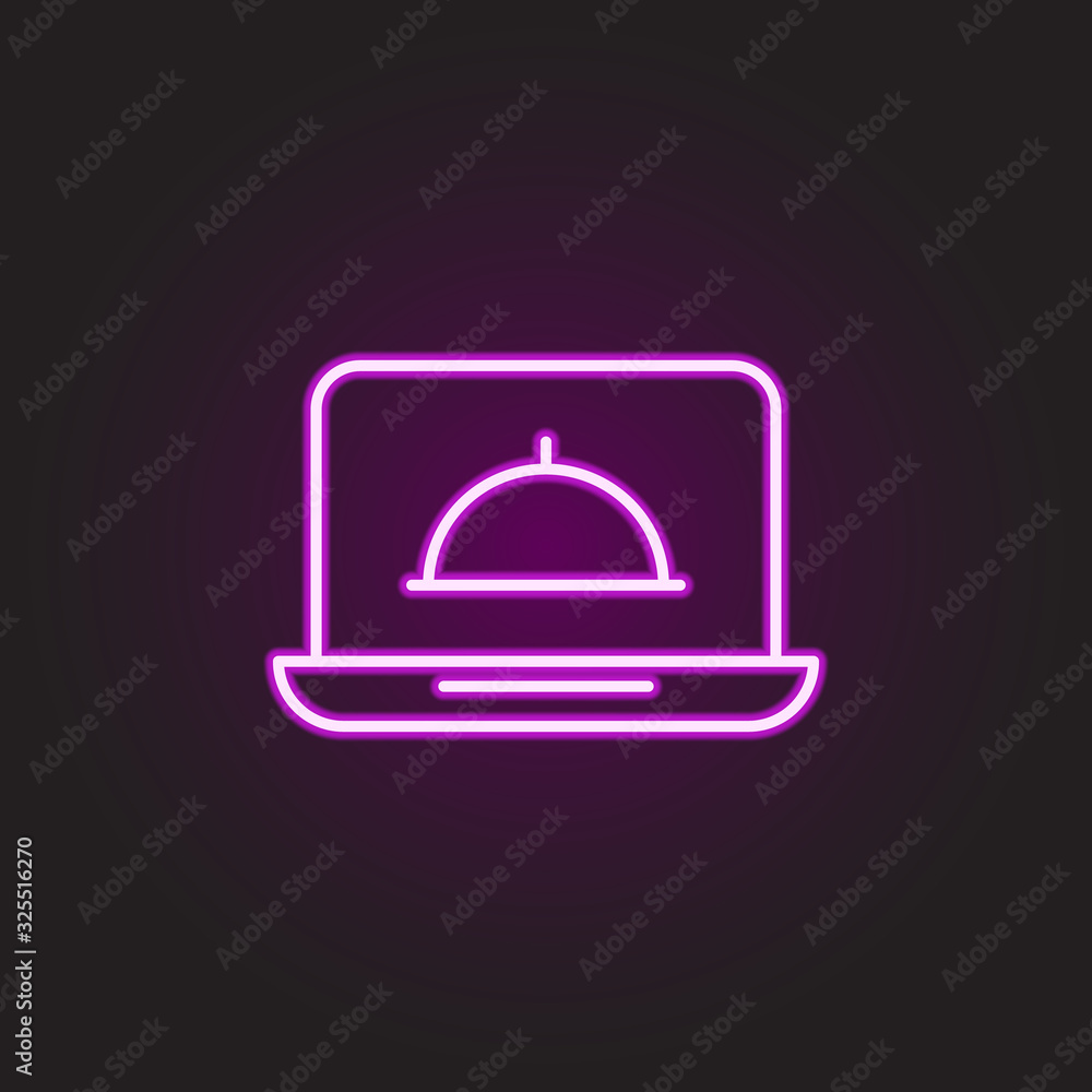 Food, web site neon style icon. Simple thin line, outline vector of food and drink icons for ui ...