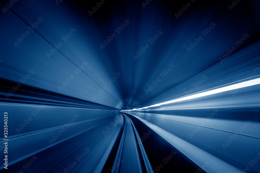Foto de abstract blue backgroundSydney, Australia, metro subway driving ...