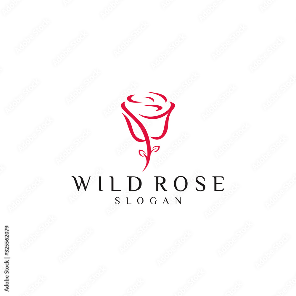 rose logo flower vector icon illustration design template Stock Vector ...