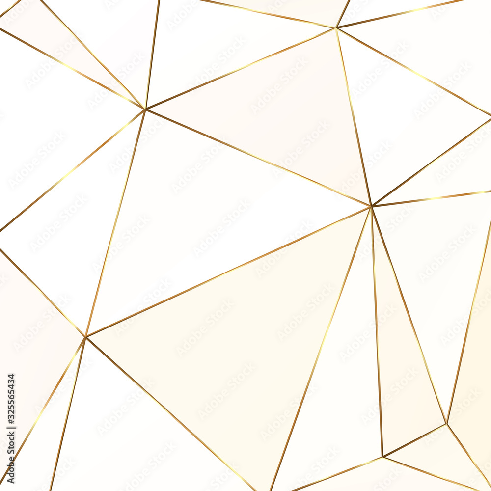 Gold metallic polygonal texture with golden glitter triangles ...