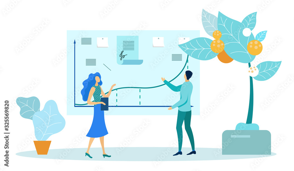 Project Manager Talking with Collegue Cartoon Flat Vector Illustration ...
