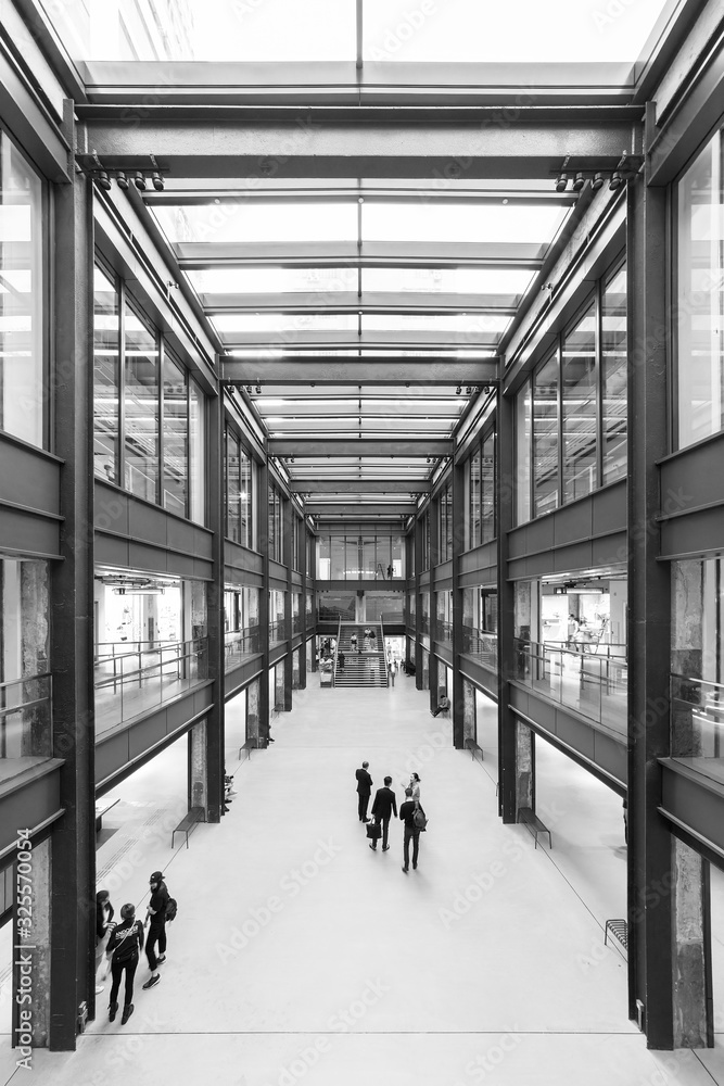 Hong Kong, China - November 08, 2019 : The interior view of shopping ...