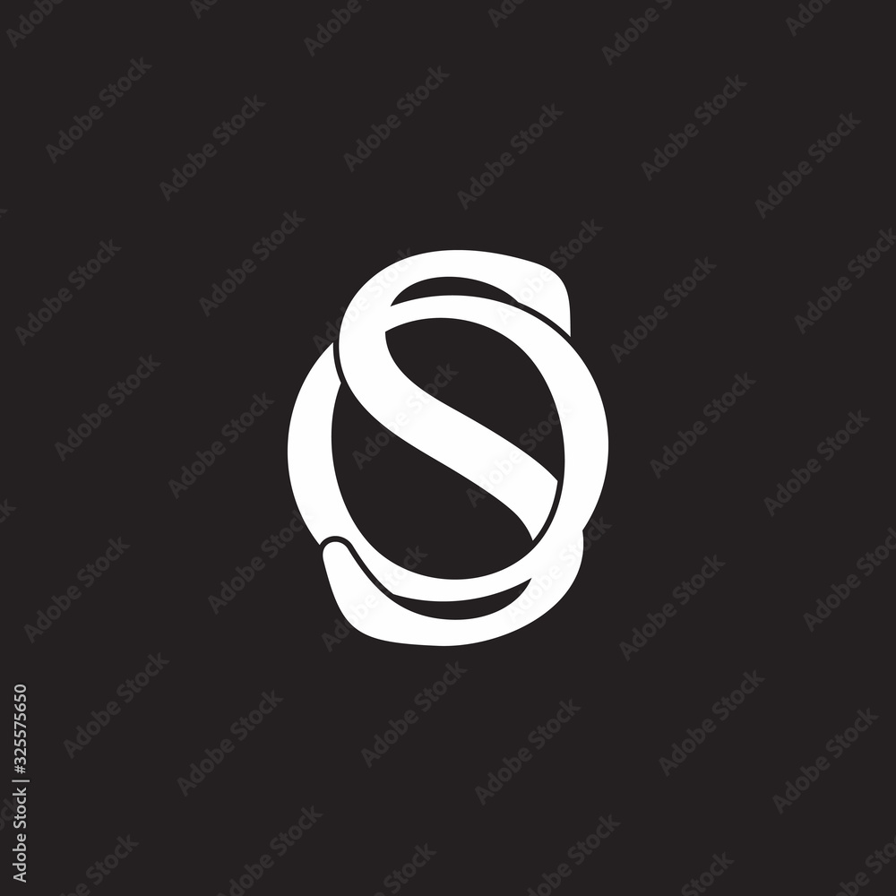 letter os linked simple overlapping design symbol logo vector Stock ...