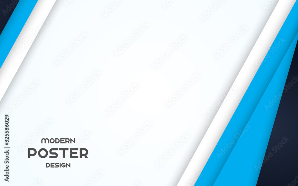 Modern blue poster design with free text space on midle. Stock Vector ...