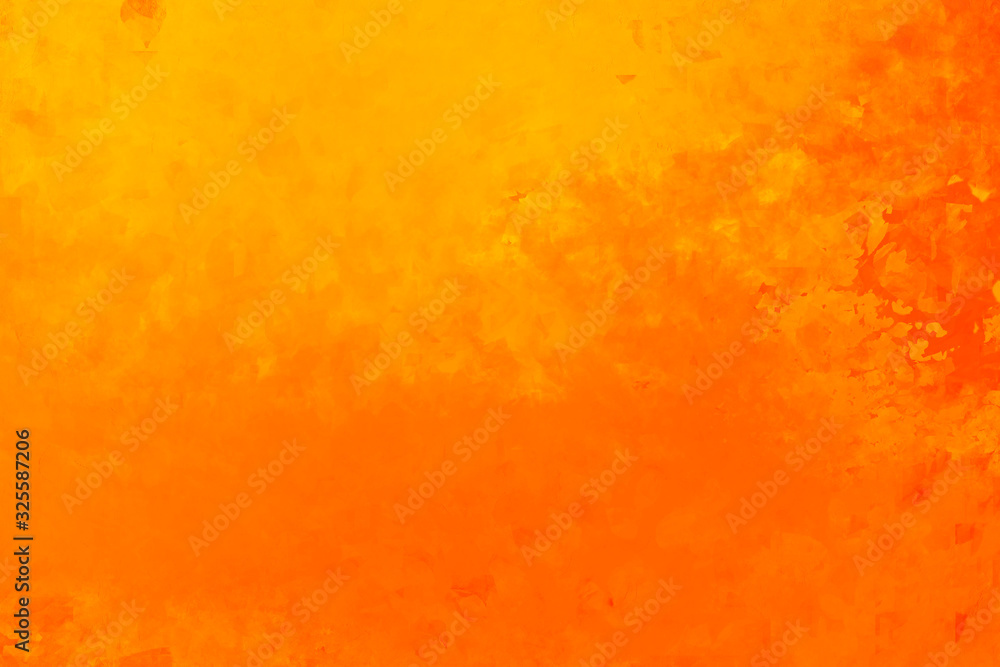 Hot fiery orange and yellow background with red grunge texture border ...