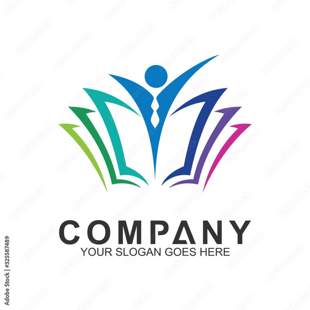 education logo template, success and happy student vector icon Stock ...