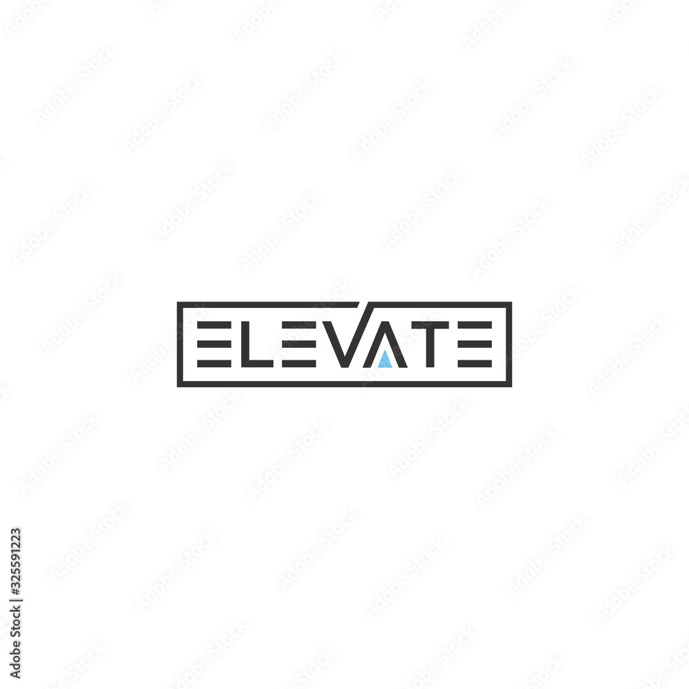 TYPOGRAPHY logo ELEVATE a modern download template Stock Vector | Adobe ...