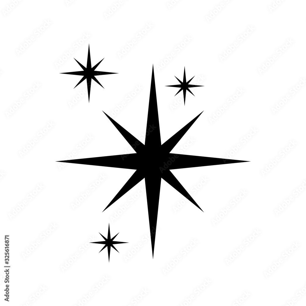 sparkle - north star icon vector design template Stock Vector | Adobe Stock