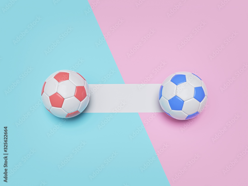 soccer balls isolated on pastel background. minimal design for poster ...