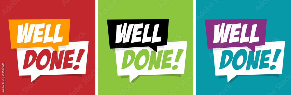 Well done Stock Vector | Adobe Stock