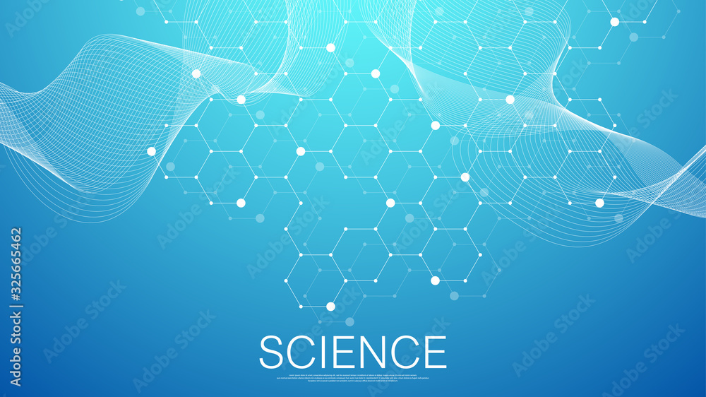 Scientific molecule background for medicine, science, technology ...