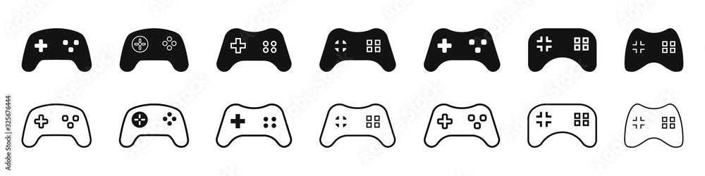 Set-top box icons for computer games. Vector illustration Stock ...