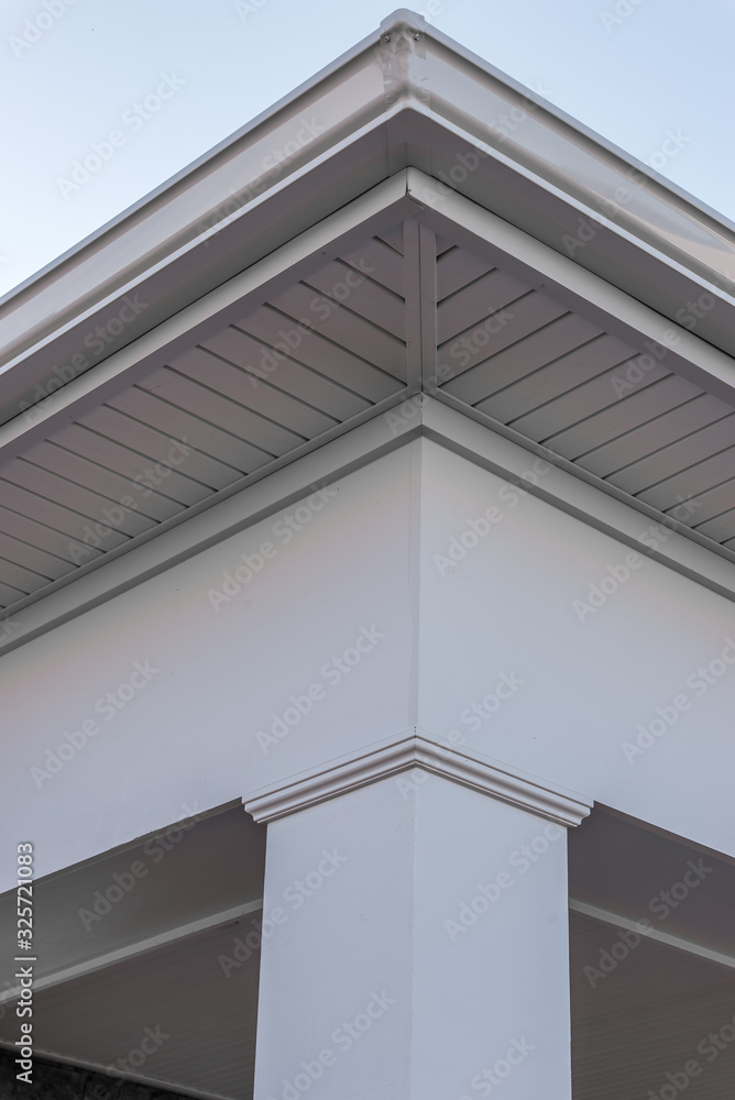 Colonial white custom porch columns with wood looking vinyl column wrap ...