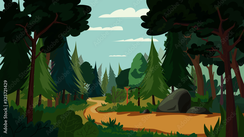 Forest - Background Stock Vector | Adobe Stock