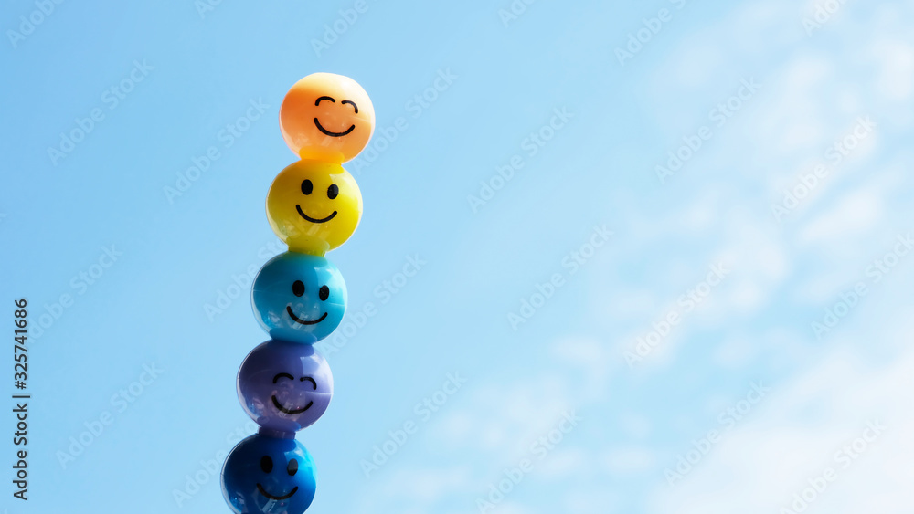 Cartoon Blue Smiley Faces
