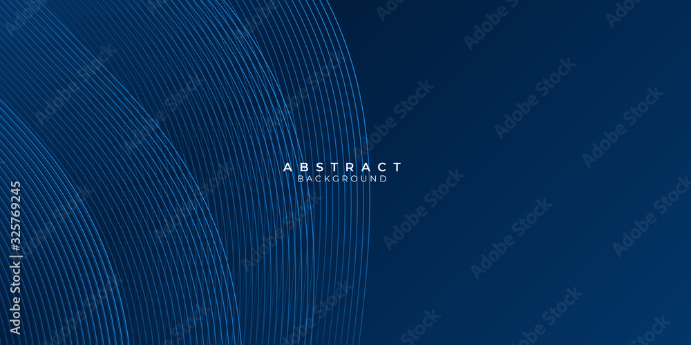 Vetor de Abstract blue background with wave water circle spiral light ...