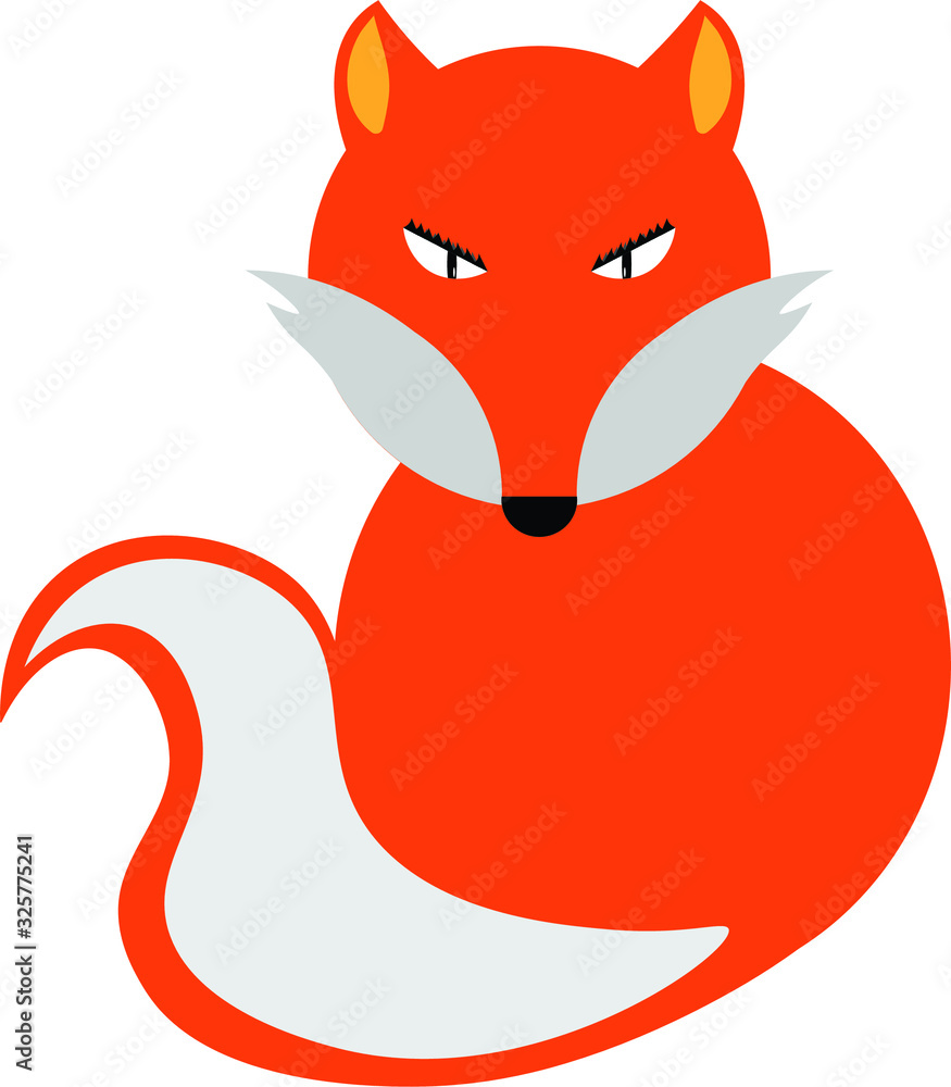 Angry Fox vector illustration, children's Stock Vector | Adobe Stock