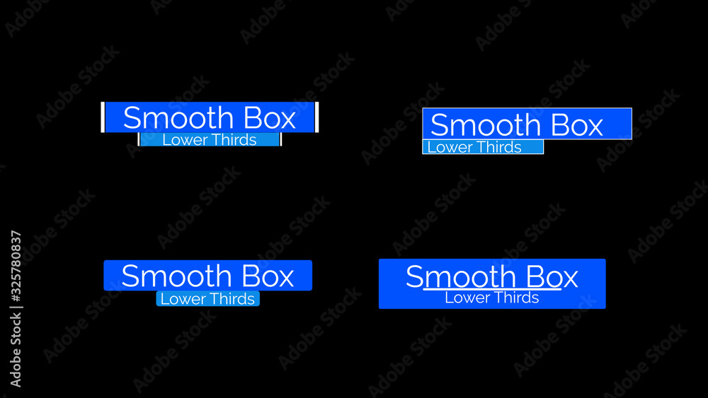 Smooth Box Lower Thirds Stock Template | Adobe Stock