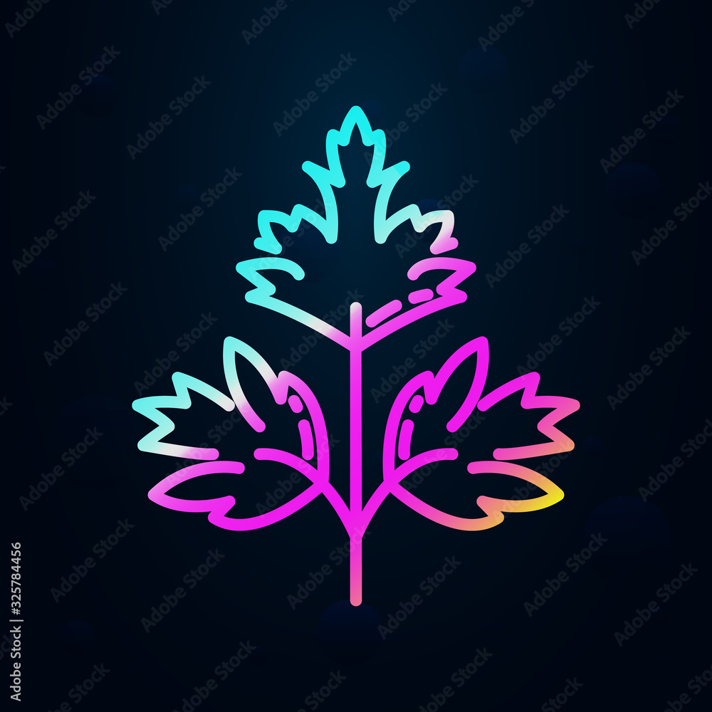 cilantro in nolan style icon. Simple thin line, outline vector of ...