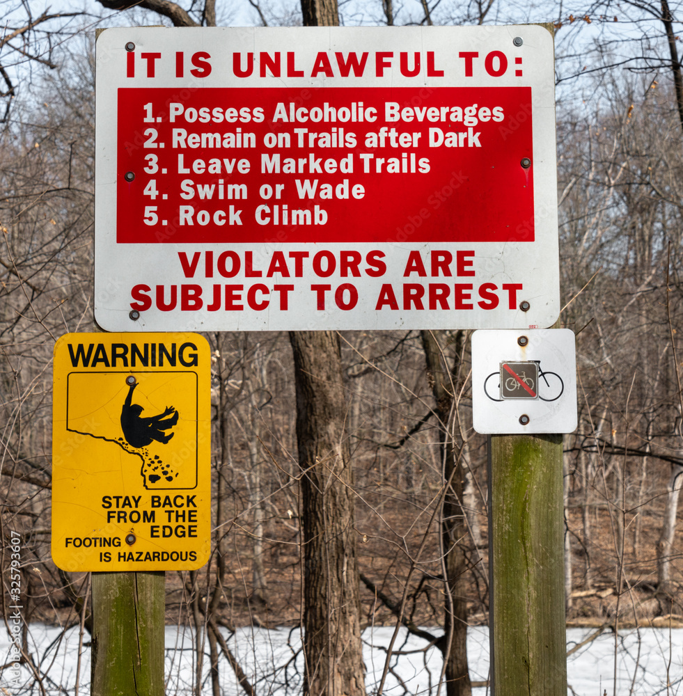 Hiking Warning Signs