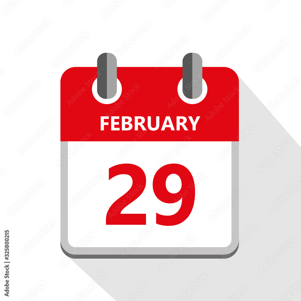 29 February In The Leap Year Calendar Vector Illustration EPS10 Stock 29-february-in-the-leap-year-calendar-vector-illustration-eps10-stock
