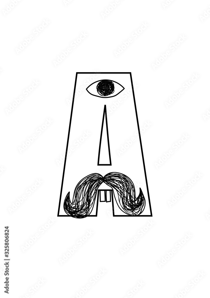 Cartoon style alphabet letter A Stock Illustration | Adobe Stock