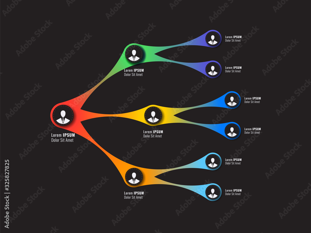 organizational structure of the company. business hierarchy infographic ...