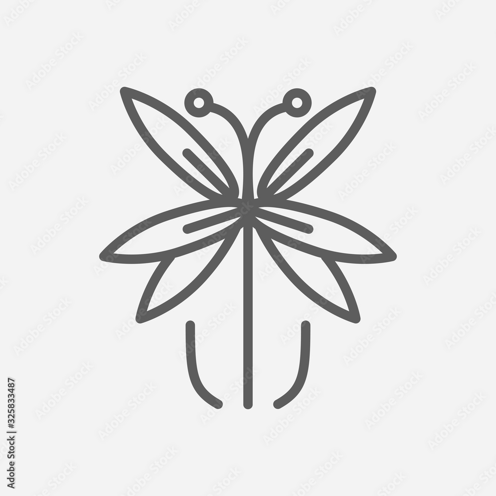 Tiger lily icon line symbol. Isolated vector illustration of icon sign ...