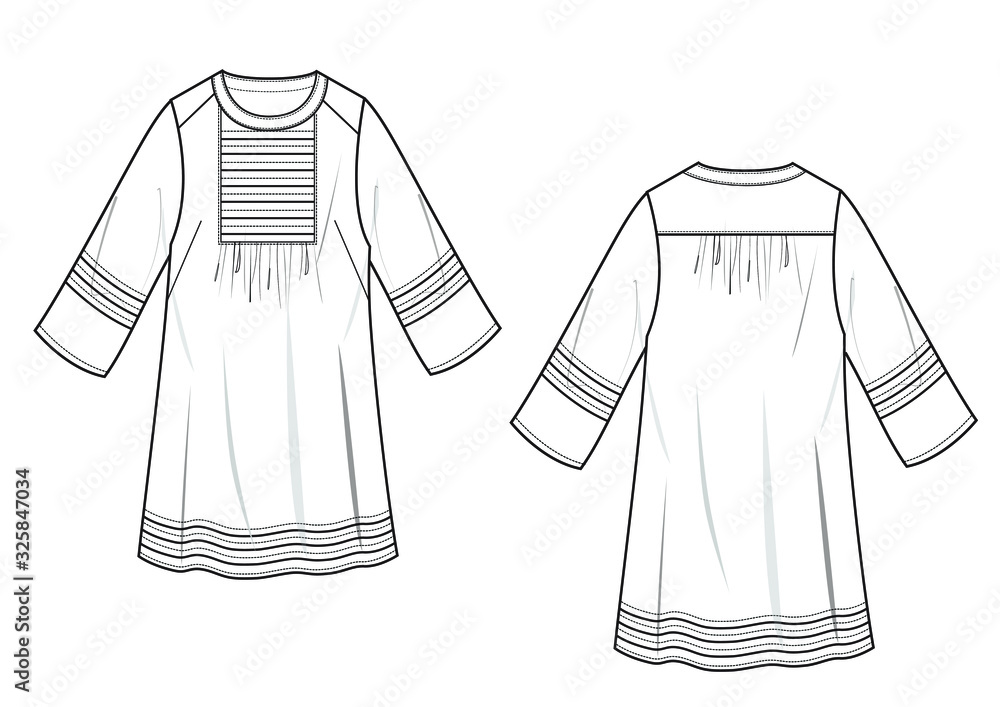 vector illustration of womens fashion dress Stock Vector | Adobe Stock