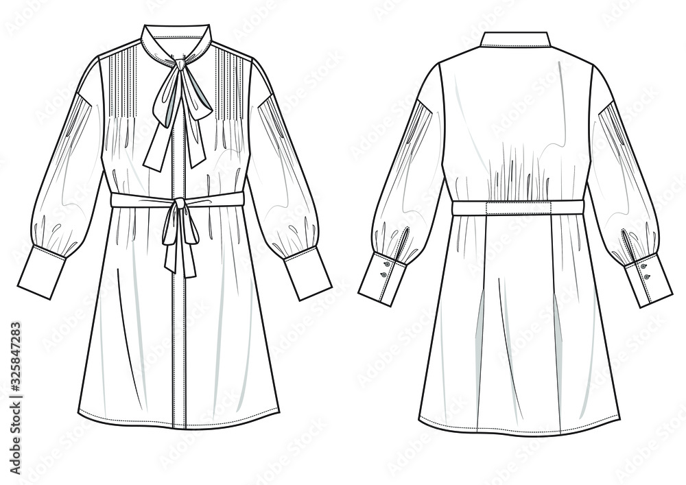 vector illustration of womens fashion dress Stock Vector | Adobe Stock