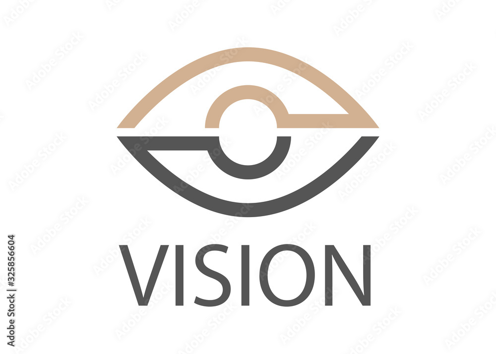 Vision Logo Vector - Isolated On White Background. Modern Eye Logo For ...