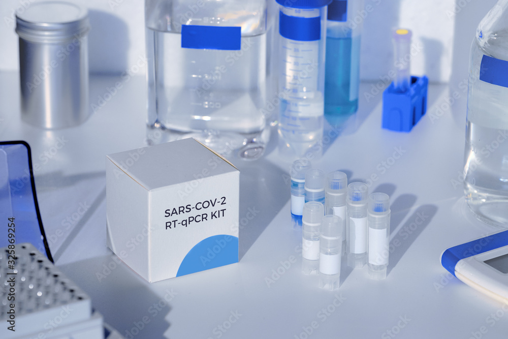 SARS-COV-2 pcr diagnostics kit. This is RT-PCR kit to detect presence ...