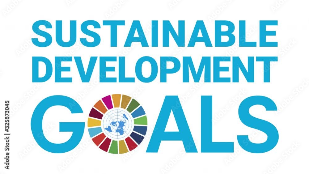 UN Global Sustainable Development Goals animation, SDG, alpha channel ...