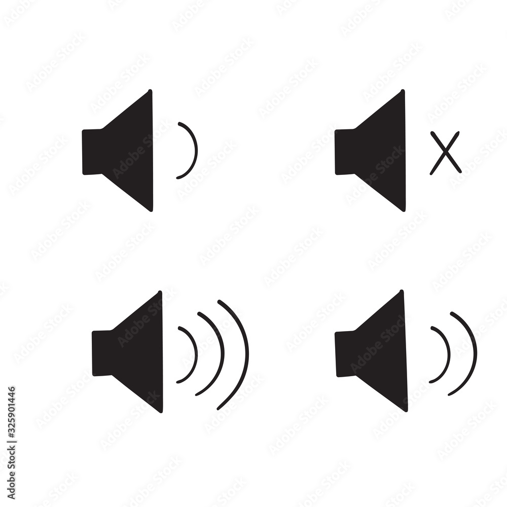 hand drawn icon that increases and reduces the sound. Icon showing the ...