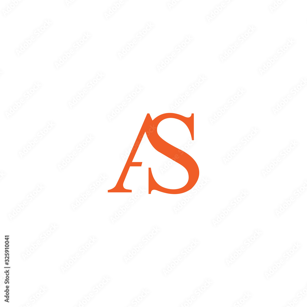 Initial letter as logo or sa logo vector design template Stock Vector ...
