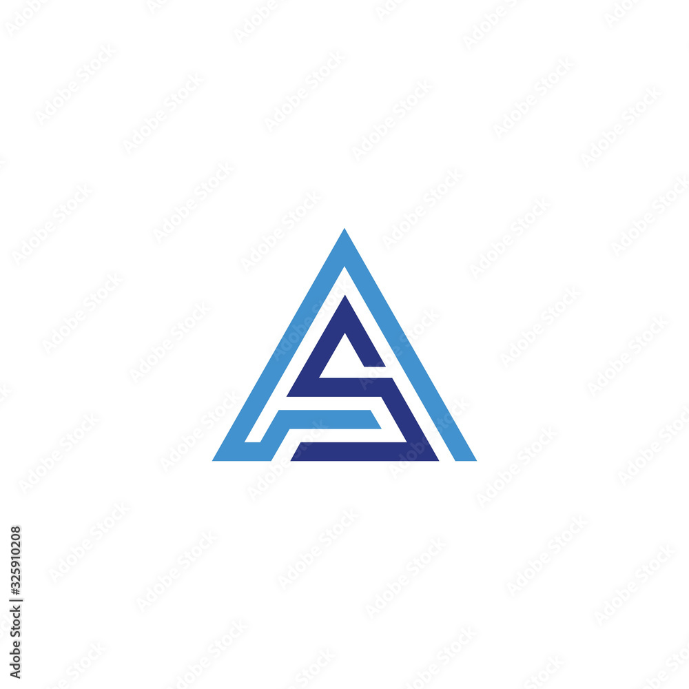 Initial letter as logo or sa logo vector design template Stock Vector ...