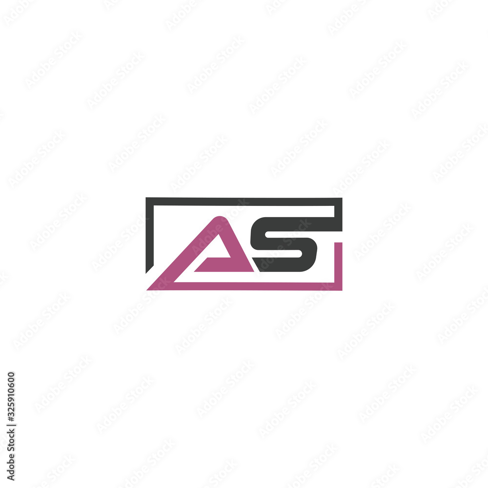 Initial letter as or sa logo vector design template Stock Vector ...