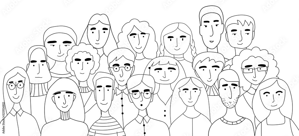 Group Of Friends Coloring Page