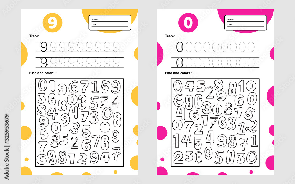 Educational worksheet for preschool and school kids. Number game for ...