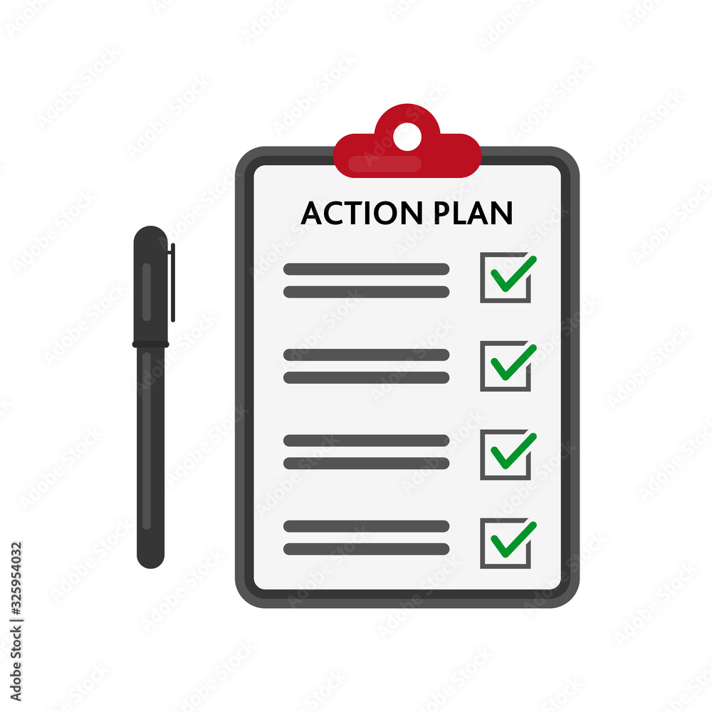 Action plan concept illustration. Vector Stock Vector | Adobe Stock