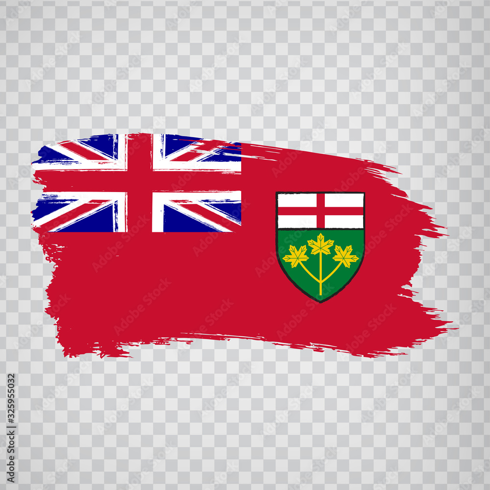 Flag of Ontario brush strokes. Flag Ontario Province of Canada on ...